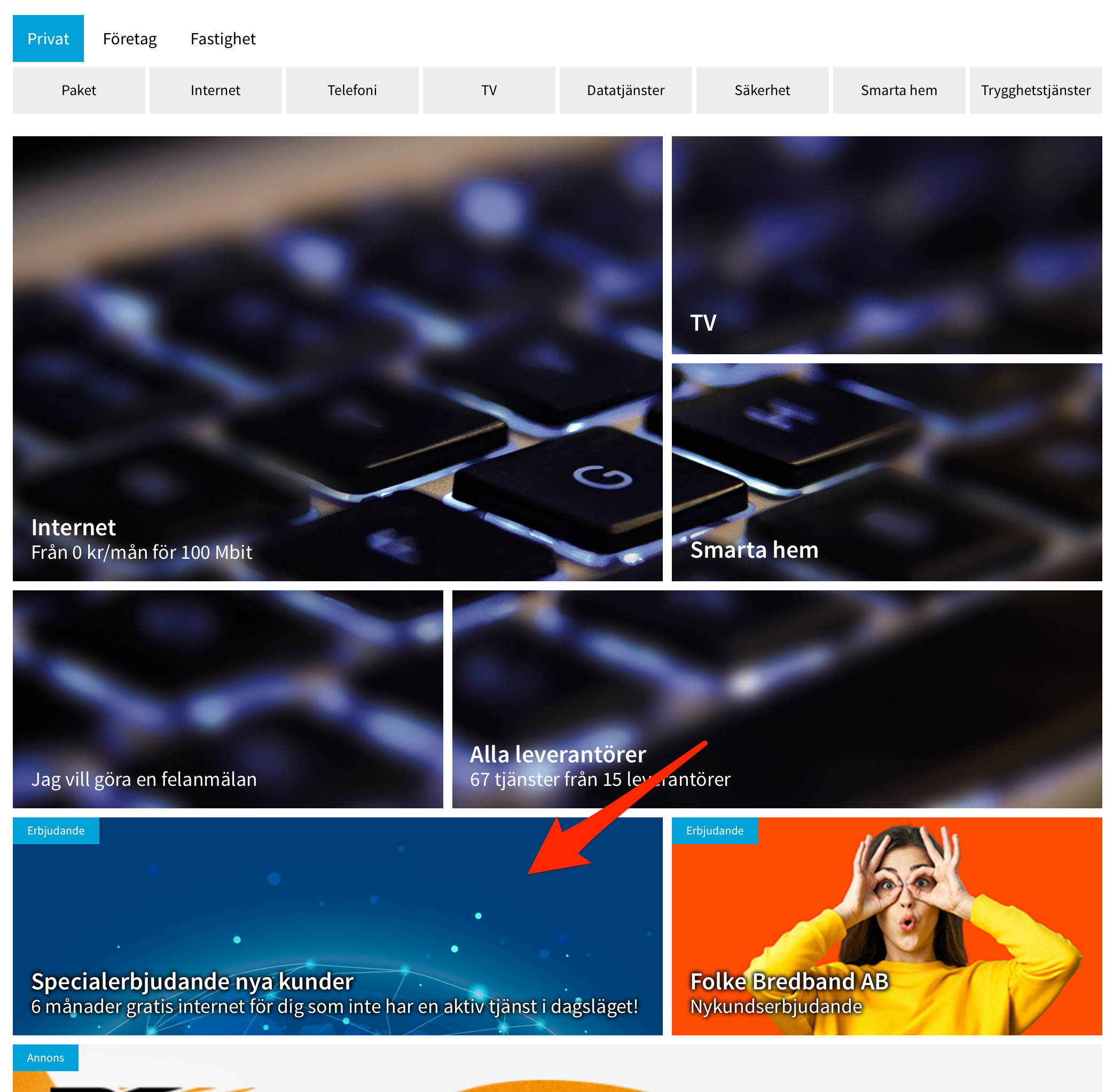 eklundh.com: Paketkampanjer i Tjänsteguiden